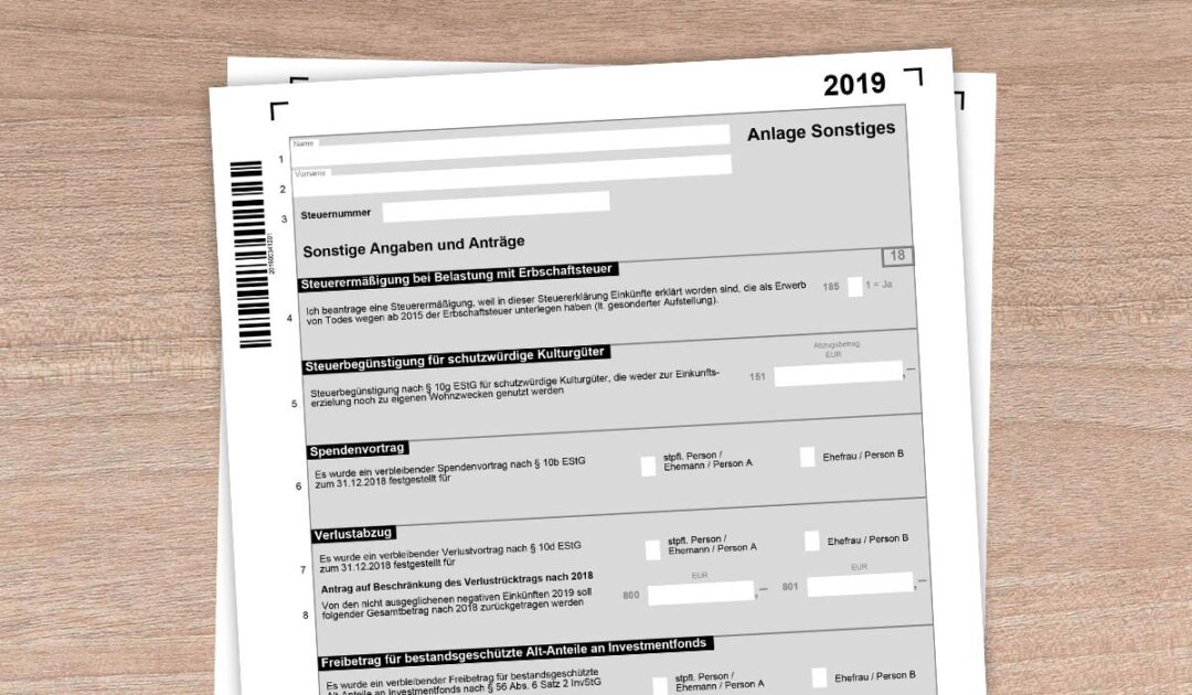 Steuererklärung Formulare: Online selber machen, kostenlos als PDF ...